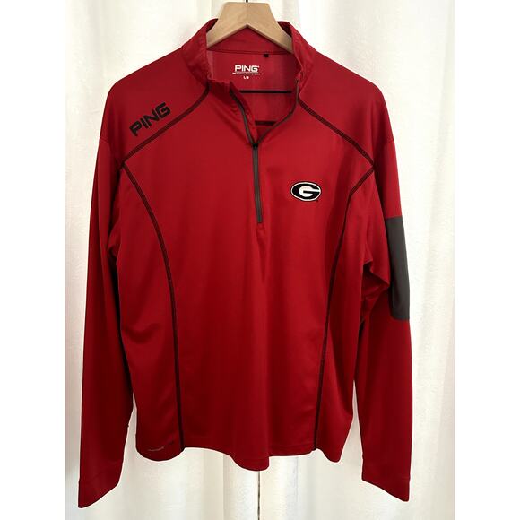Ping | Shirts | Ping Uga Georgia Football Golf Quarter Zip Pullover Red ...